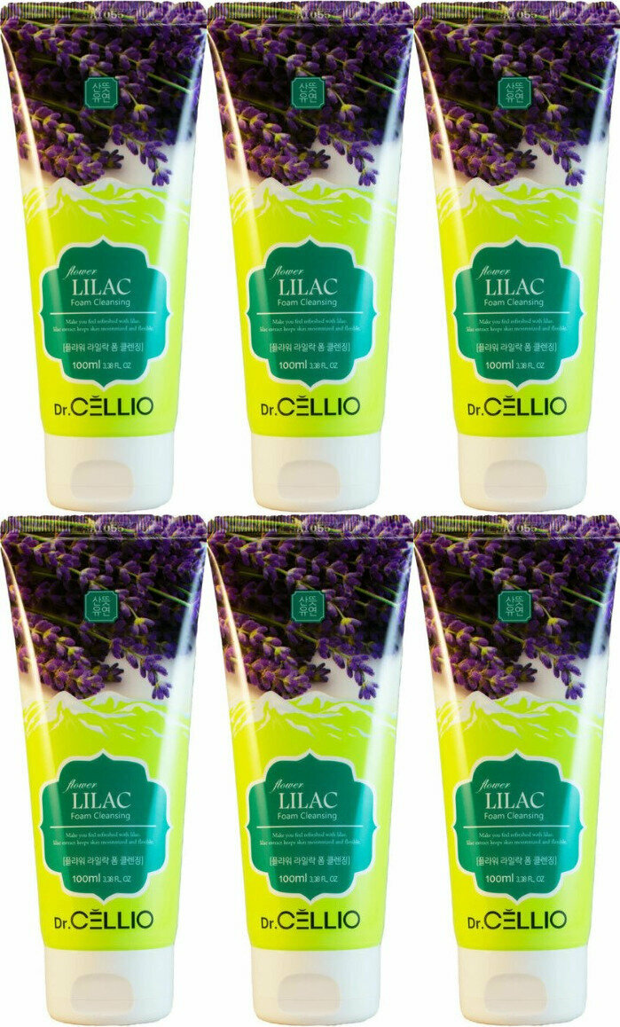Dr.CELLIO Пенка для умывания G70 Flower Lilac Foam Cleansing,6 шт