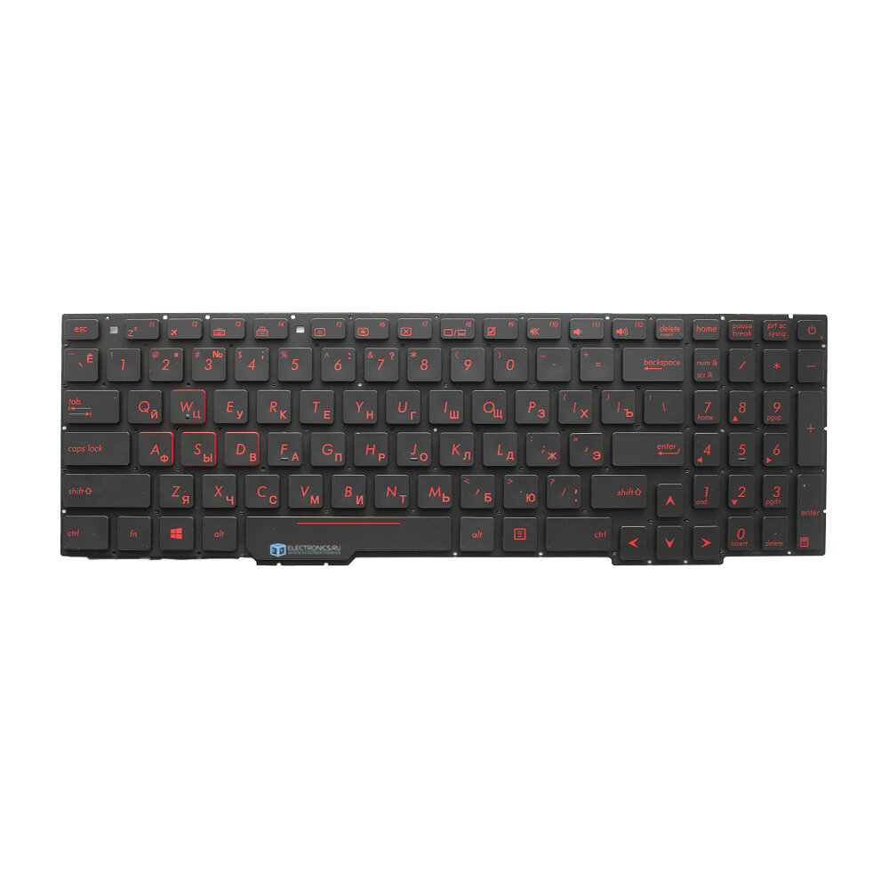 Клавиатура с подсветкой для ноутбука Asus FX753VD / FX553VE / FX553VD / FX753VE