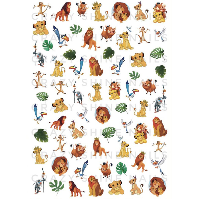 Слайдер-дизайн Crazy Shine Nails mini №1015 Король Лев