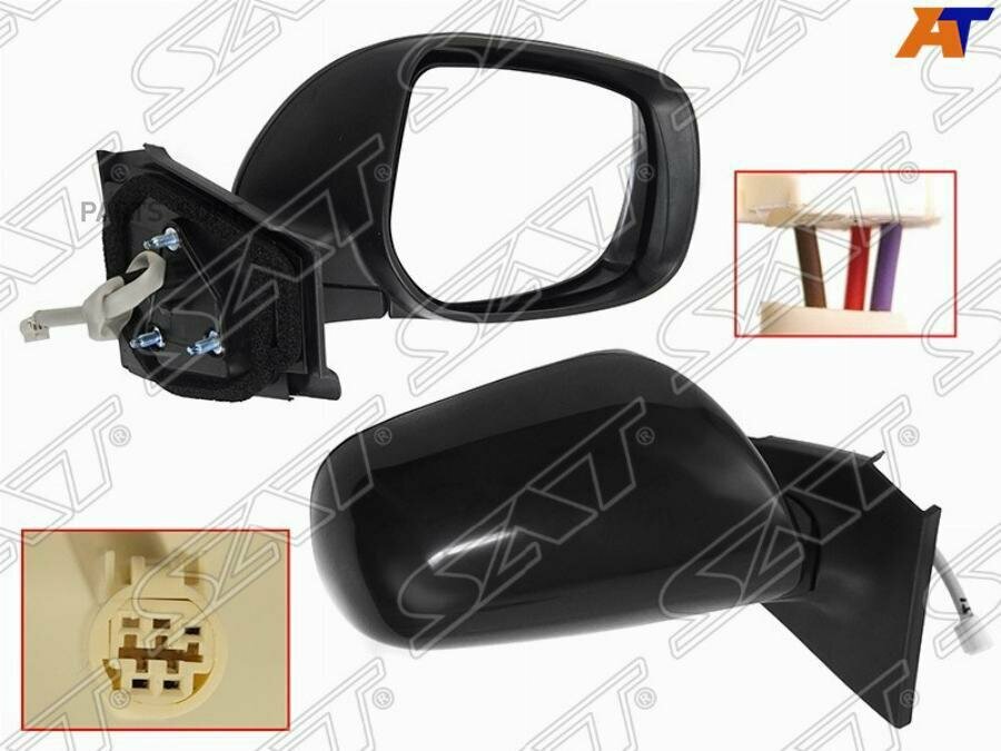 Зеркало Toyota Vitz 05-10 / Yaris 05-13 (Справа/ Регулировка/ 3 контакта) SAT ST-TYA2-940-1 | цена за 1 шт