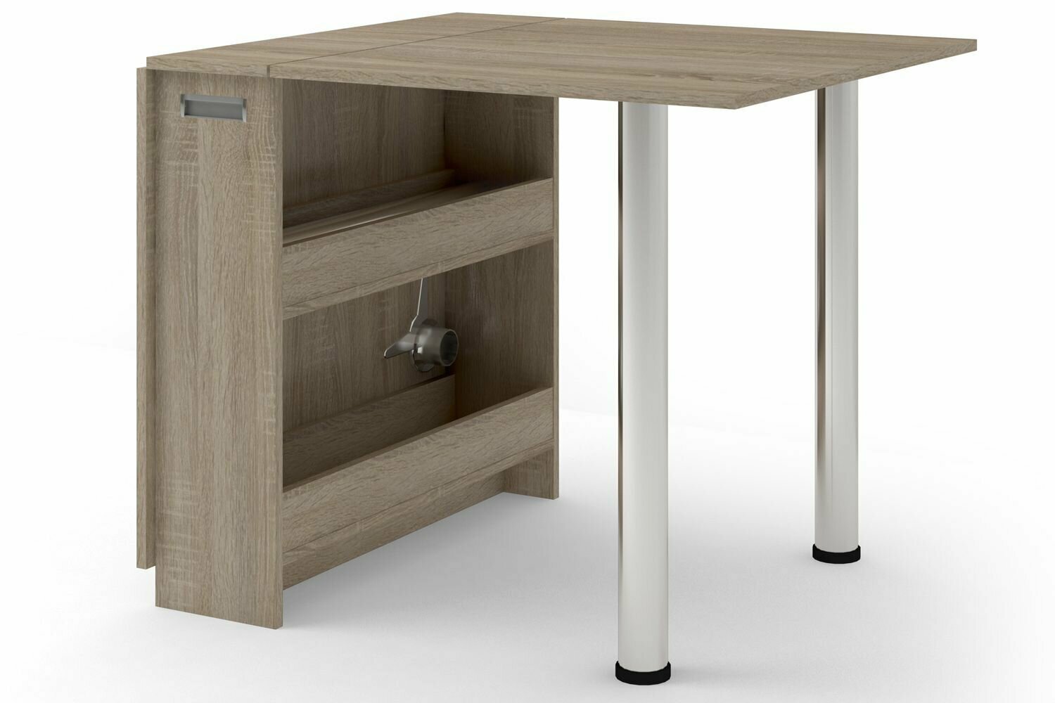 Стол обеденный раскладной книжка №4 , Дуб сонома, ЛДСП, 30х80х75 см