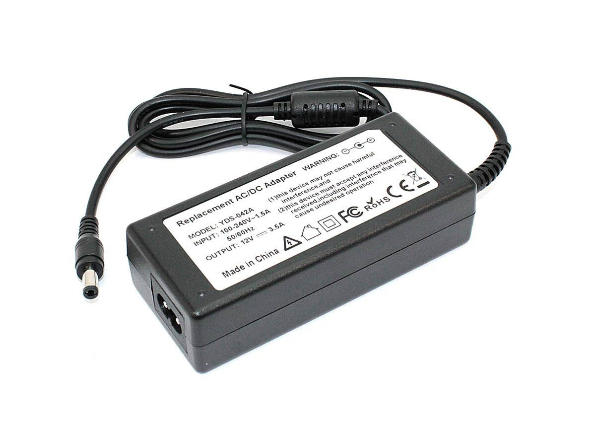 Блок питания (сетевой адаптер) OEM для монитора и телевизора LCD 12V 3.5A 42W 5.5x2.5 мм черный, без сетевого кабеля