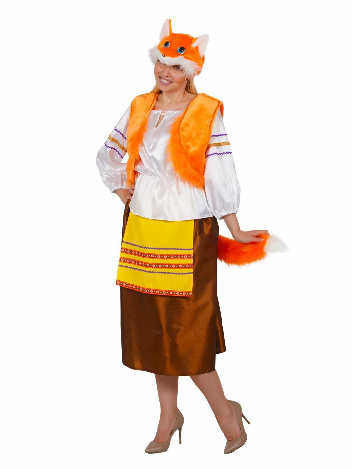 Карнавальный костюм взрослый Лиса хозяюшка