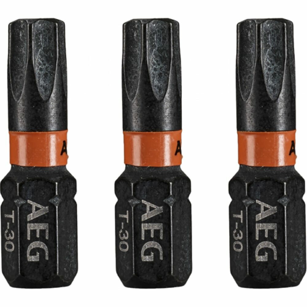 Биты ударные AAK253TX30 (3 шт; TX30; 25 мм) AEG 4932479176, с ударными шуруповертами — фото 1