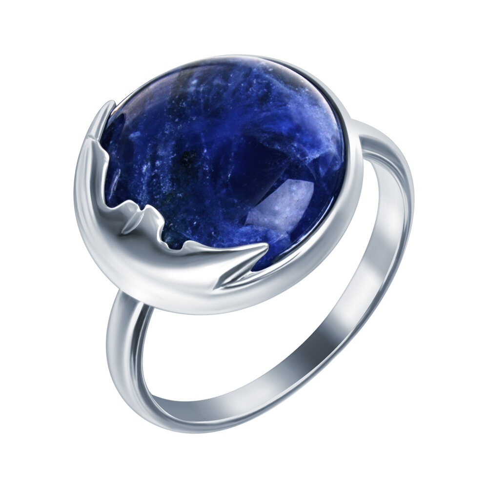 Кольцо, серебро, 925 проба, содалит