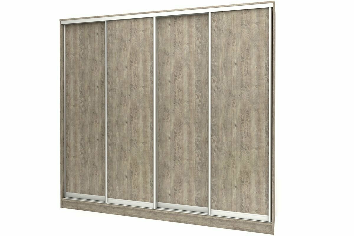 Шкаф-купе для одежды МногоМеб Версаль 230x60x220, 4 двери, боб пайн