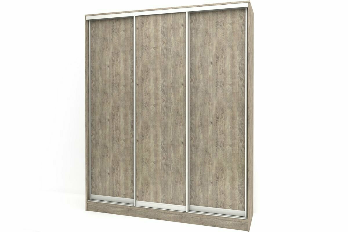 Шкаф-купе для одежды МногоМеб Версаль трехдверный 170x60x220, боб пайн