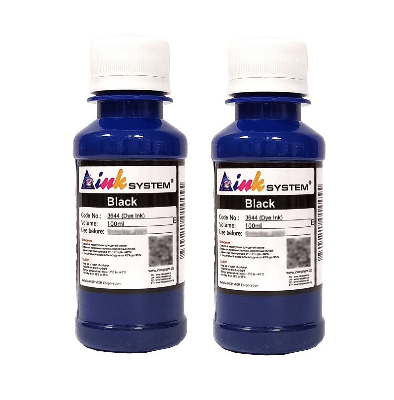Чернила Inksystem (Фото) водные для Epson 2 шт. по 100 мл (2Bk)