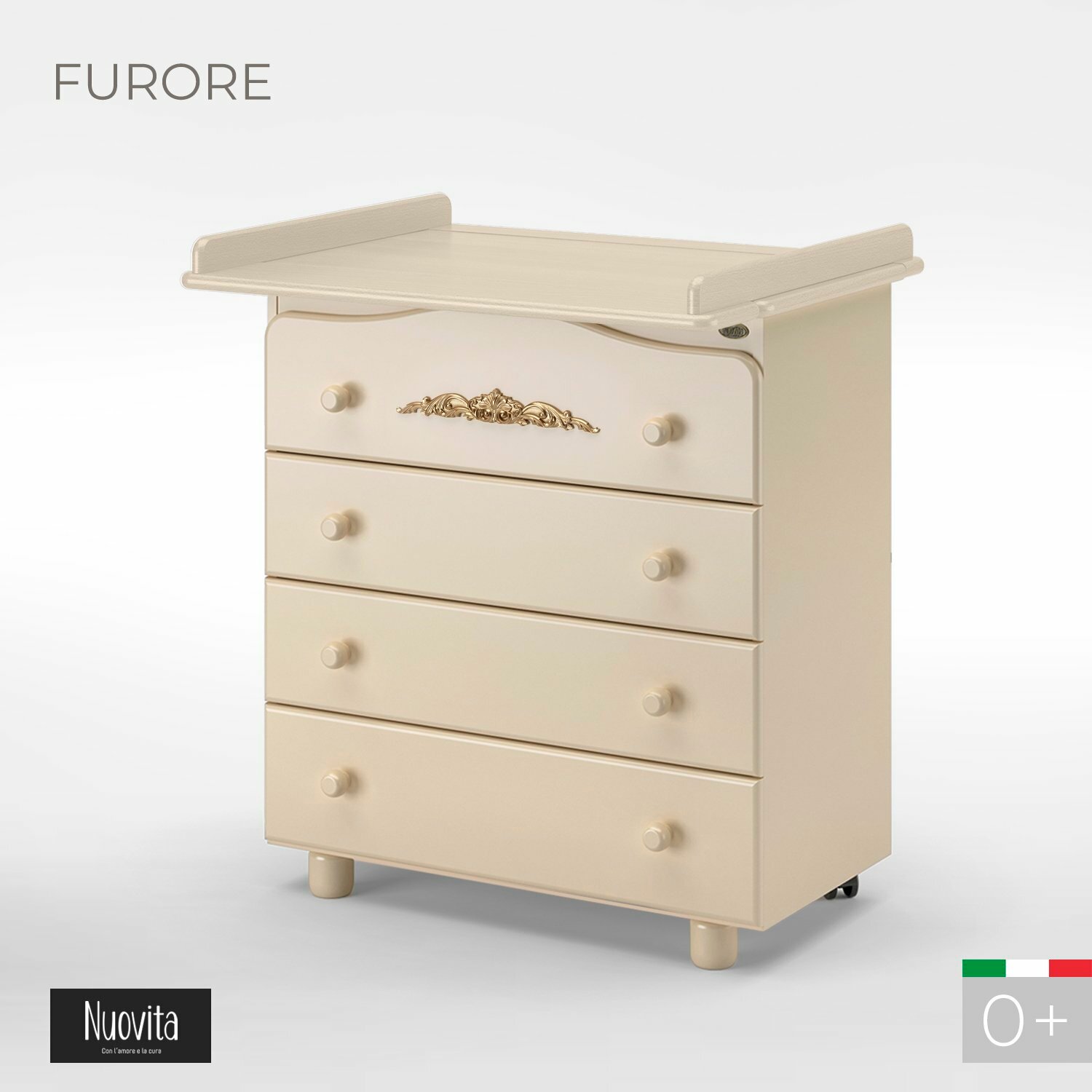 Детский комод пеленальный Nuovita Furore (Avorio/Слоновая кость)