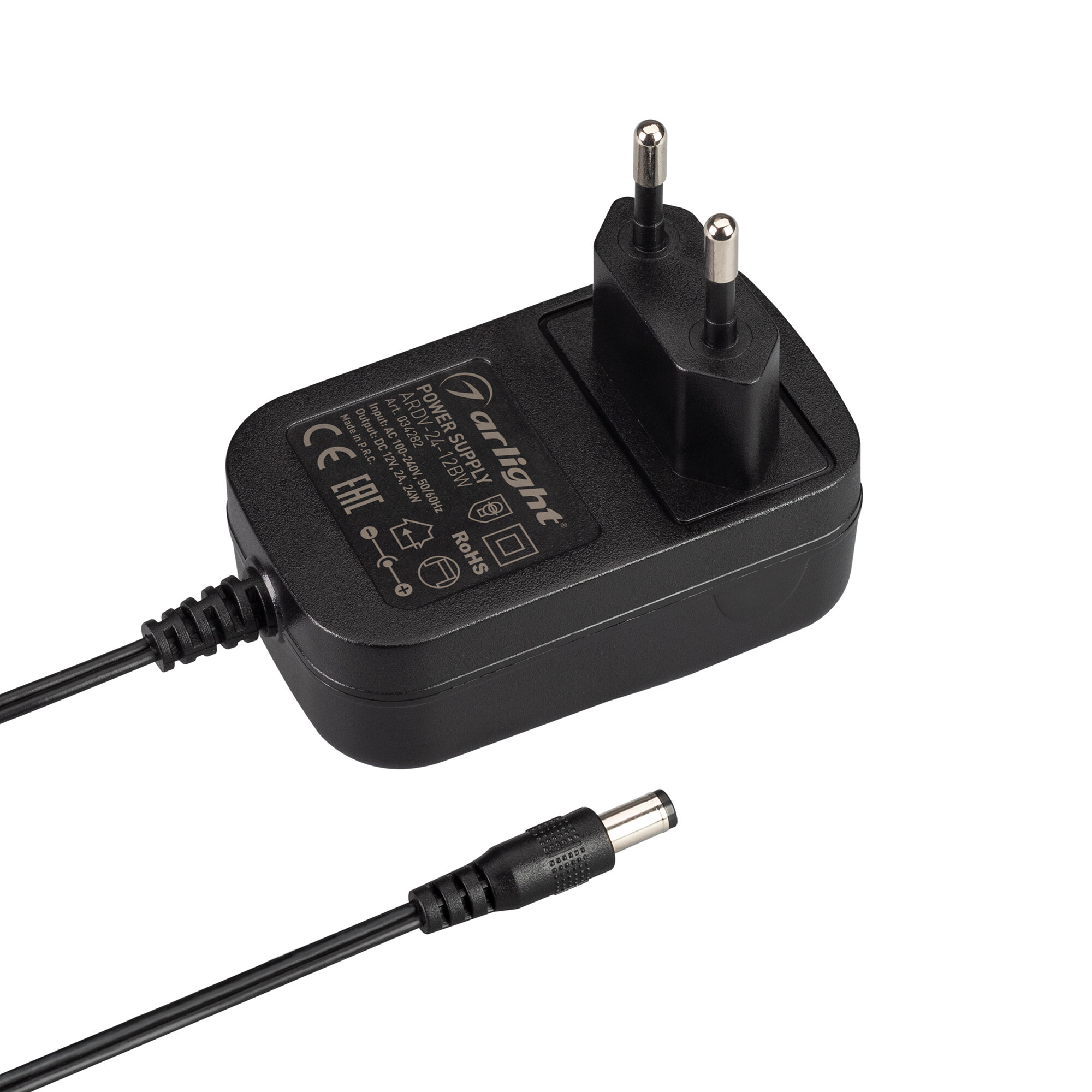 Сетевой адаптер (AC-DC) 12V 2.0A 24W 034282 ARDV-24-12BW (12V, 2A, 24W)