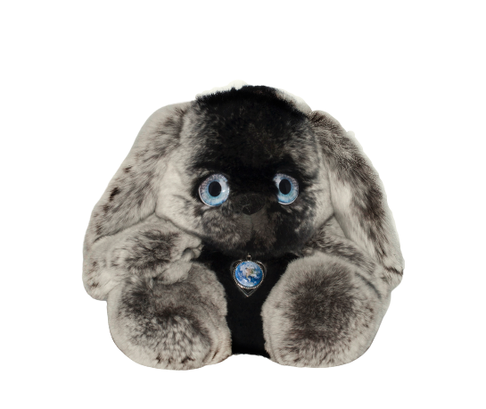 Мягкая игрушка зайка Holich Toys из натурального меха Боня шиншилла с сердечком, зайчик, мягкие игрушки, игрушки для детей, детские игрушки, игрушки для девочек, игрушки для мальчиков