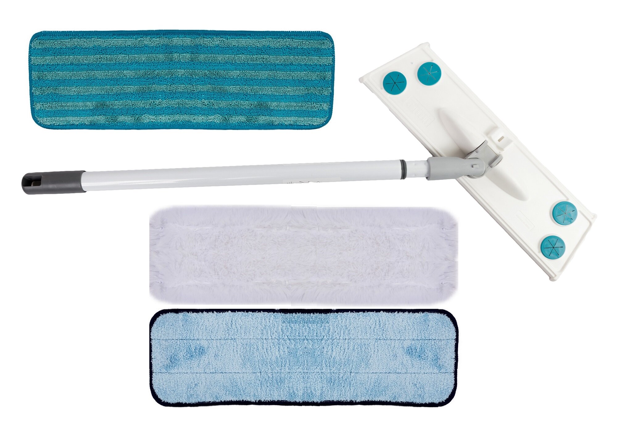 Швабра "Прима" с 3-мя насадками (влажная, универсальная, сухая)