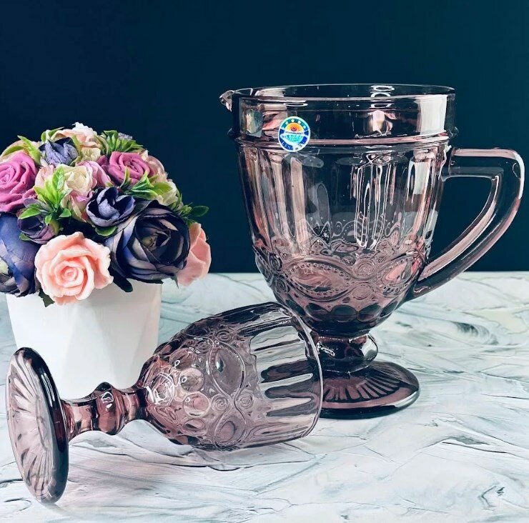 Набор графин и 6 бокалов Фиолетовый 588-433 118-588-433