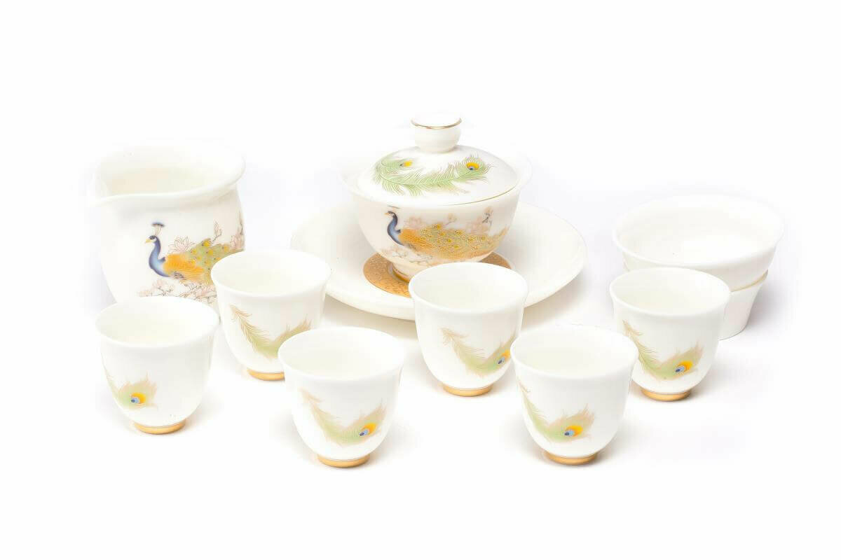 Чайный сервиз "Павлиньи перья"