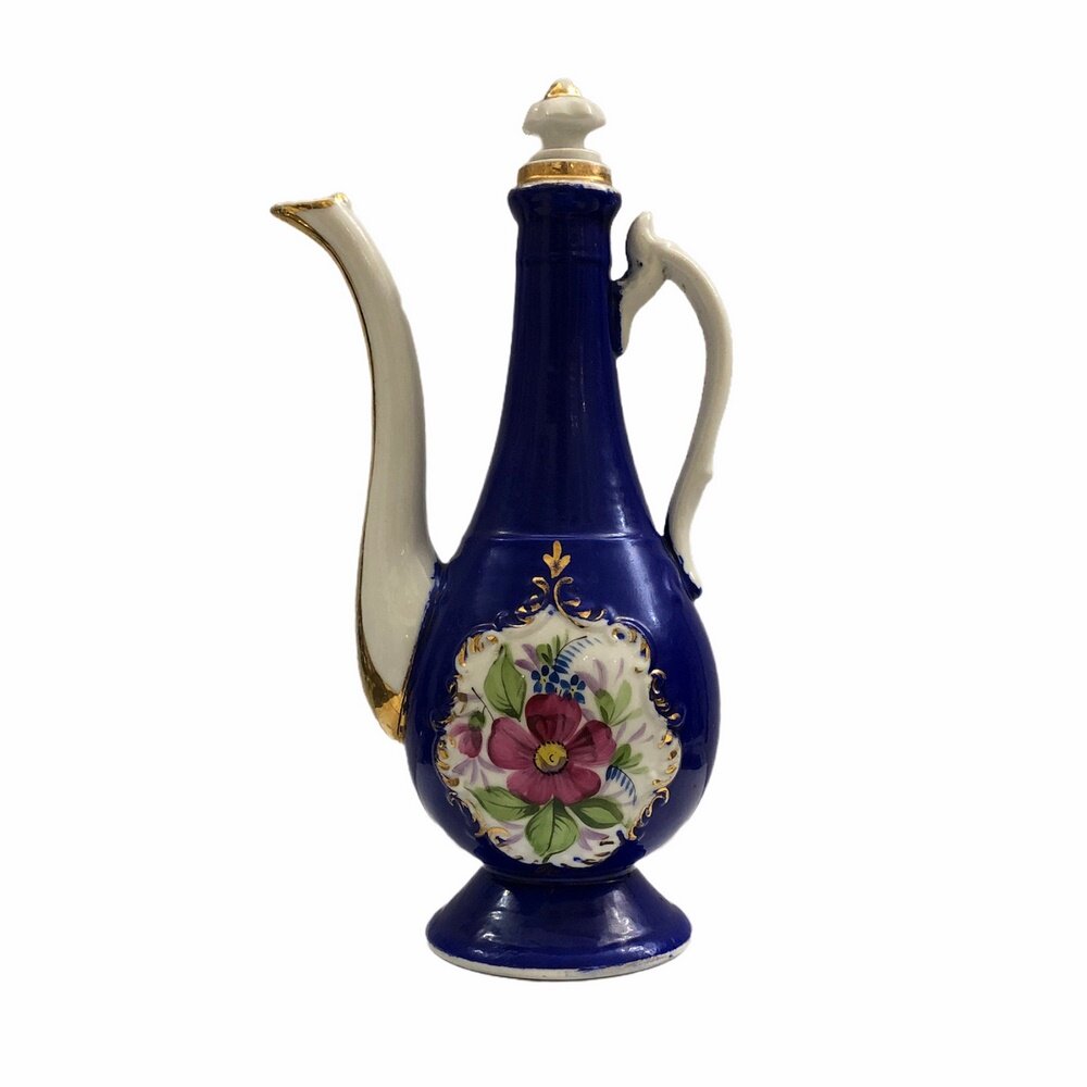 Фарфоровый кувшин в восточном стиле "Цветок" 1889-1917 гг, Кузнецов, Российская Империя