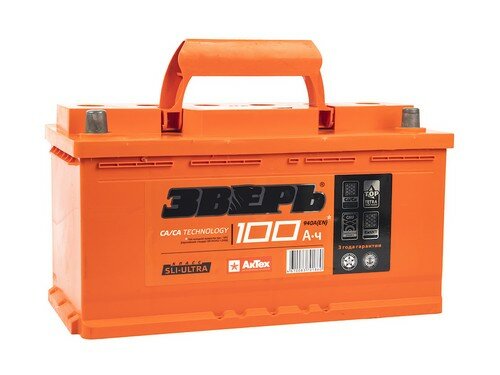 Аккумулятор зверь Standart 100 А/ч прямой L+ 352x175x190 L5 EN 850 А зверь арт. ZVK 100-3-L