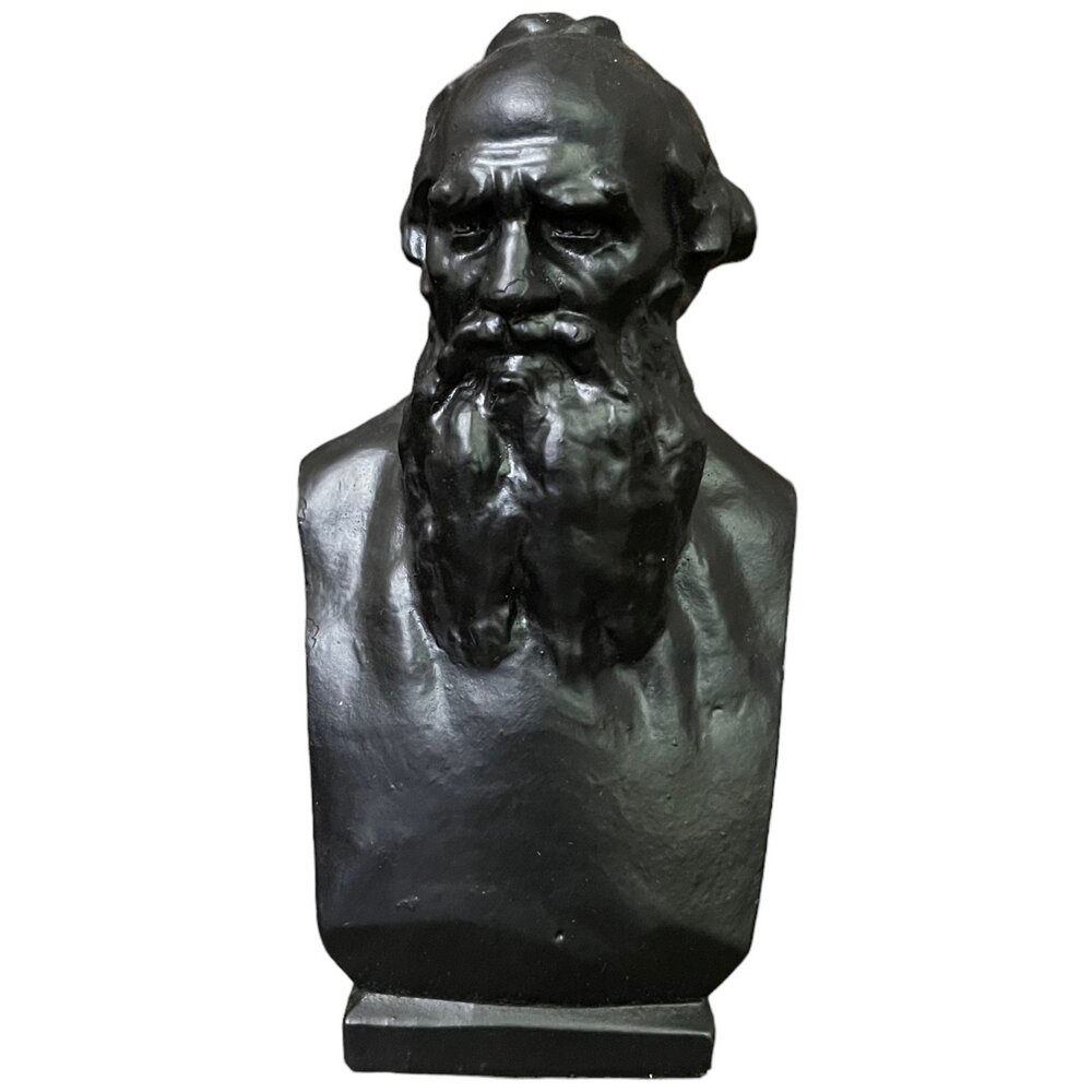 Силуминовый бюст "Л. Н. Толстой" 1970-1980 гг. ЗХЛ, СССР