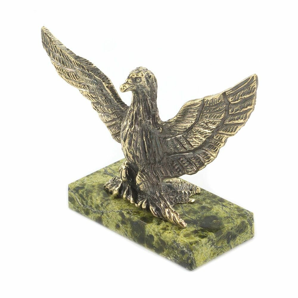 Статуэтка из бронзы на подставке из змеевика "Орел" 119711