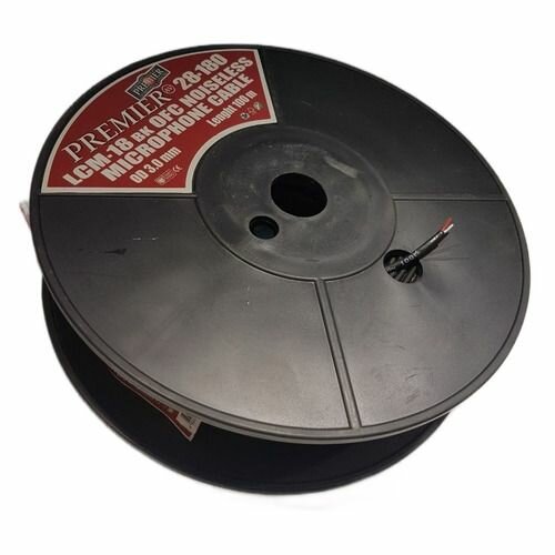 Кабель акустический PREMIER LCM-18 BK, медный, 100м, черный [28-180 100]
