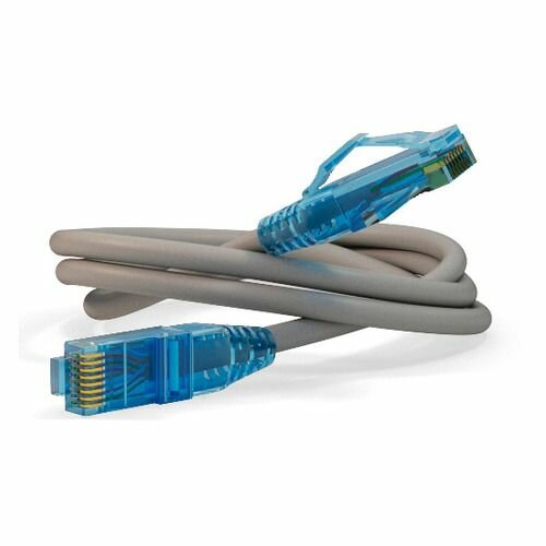 Патч-корд Hyperline PC-LPM-UTP-RJ45-RJ45-C6-0.5M-LSZH-GY, вилка RJ-45, вилка RJ-45, кат.6, LSZH, 0.5м, серый