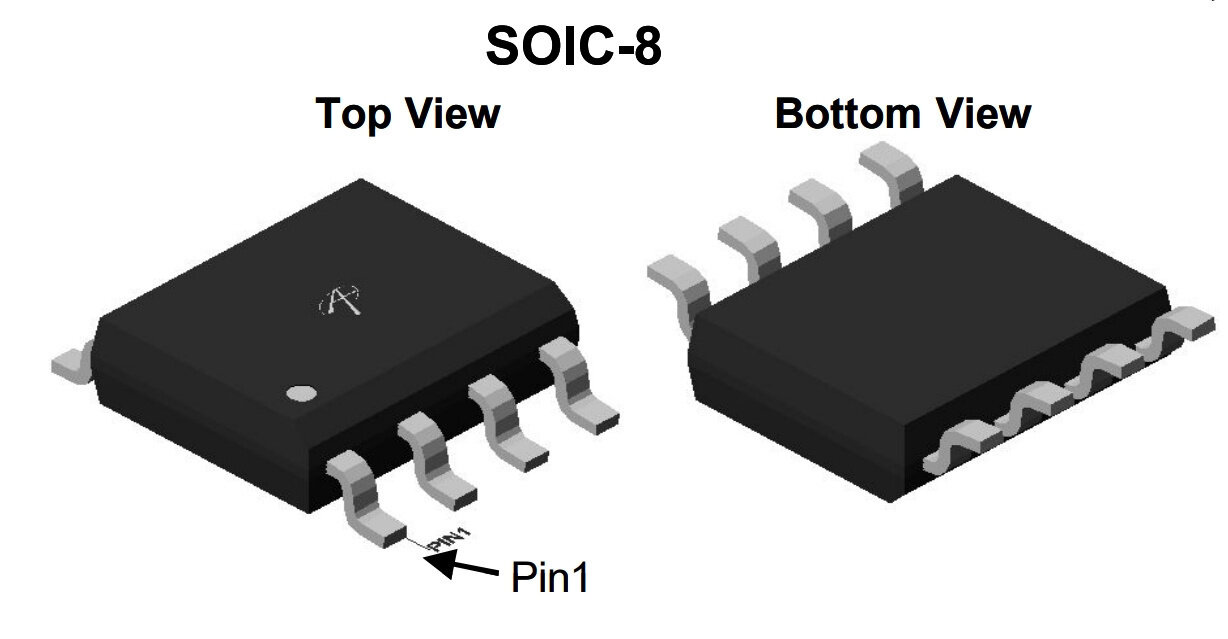 Микросхема AO4822 N-channel MOSFET 30V 8A SO-8