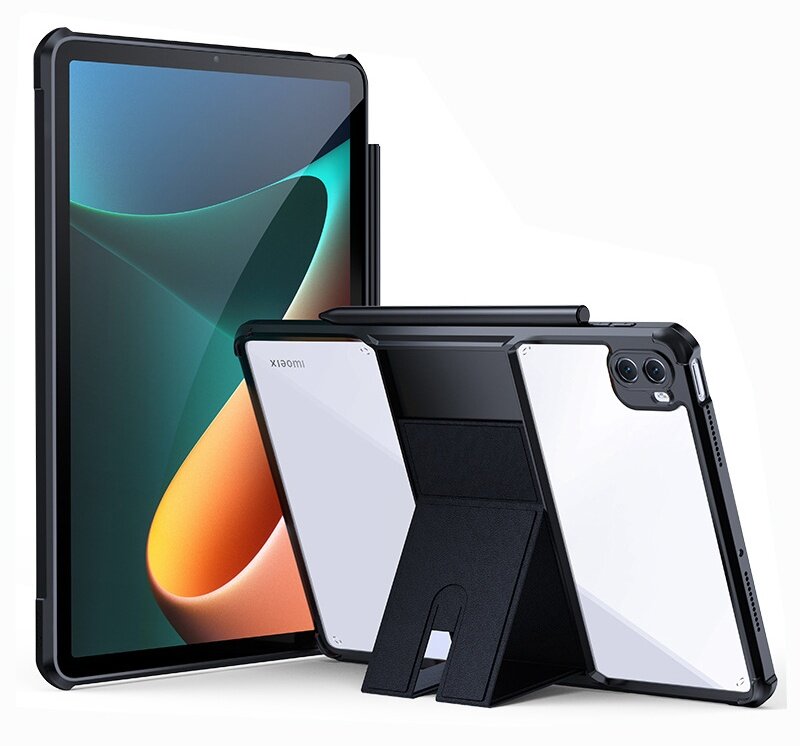 Силиконовый чехол-бампер MyPads для Xiaomi Mi Pad 6 / Mi Pad 6 Pro с крепежом для стилуса и магнитной подставкой