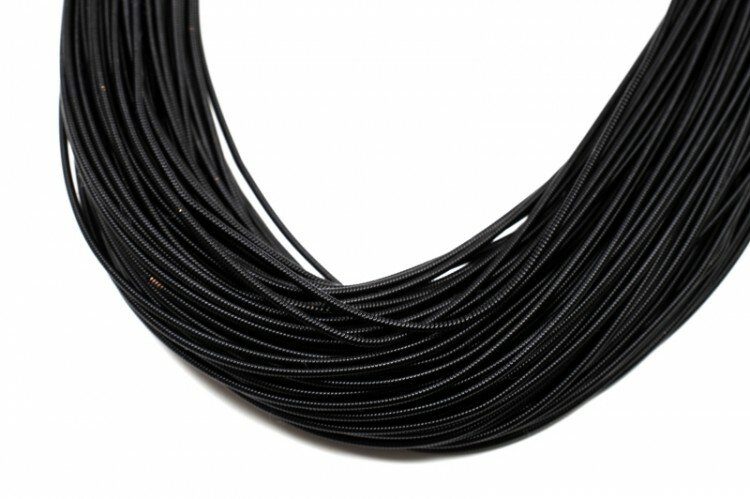 Канитель жесткая 1,1мм, цвет черный, 49-080, 5г (около 0,95м)