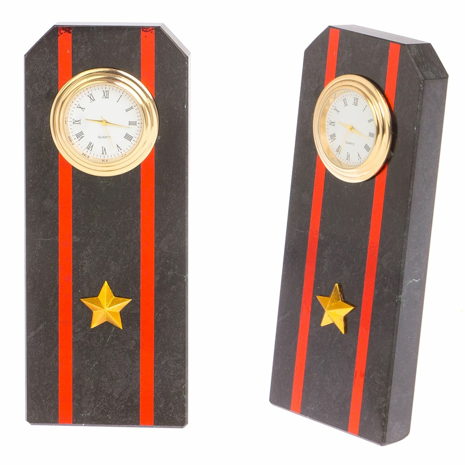 Часы "Погон майор МП ВМФ" из змеевика