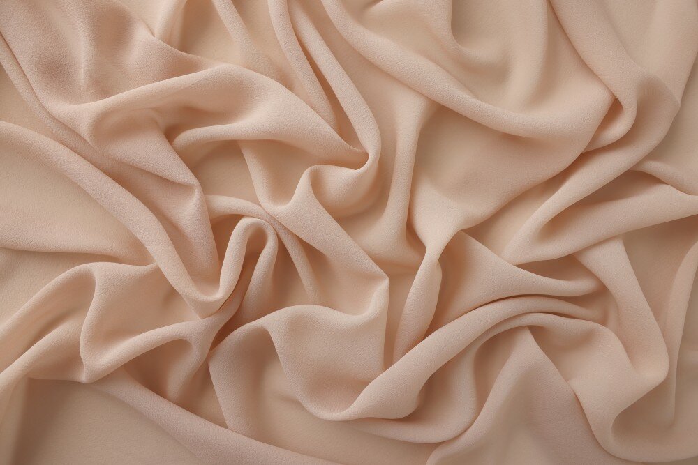 Ткань телесный шифон, ширина 1.35 м
