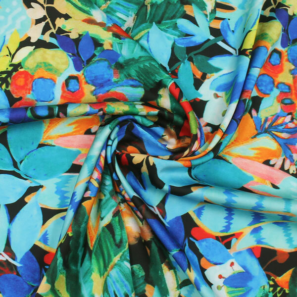 Ткань Ткани-100 "Искусственный шелк", 97% Полиэстер, 3% Эластан, 1м х 1,4м