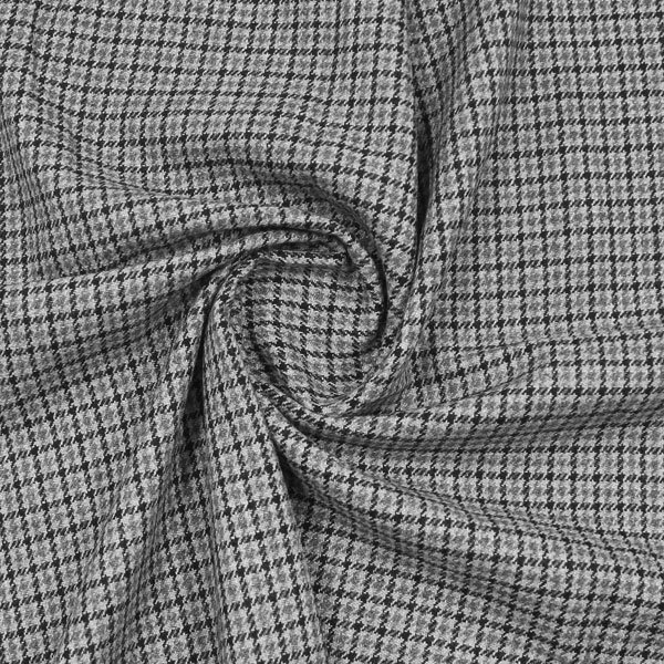 Костюмная ткань от Ткани-100, серая клетка, матовая, гладкая, 1,4x1,0м
