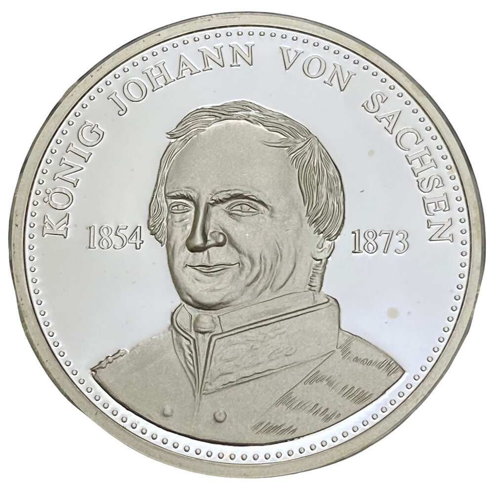 Германия, настольная памятная медаль "Иоганн Саксонский" 1995 г.