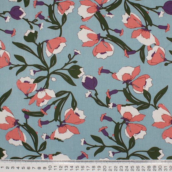 Ткань Ткани-100, 100% вискоза твил, плательная, матовая, гладкая, длина 1м