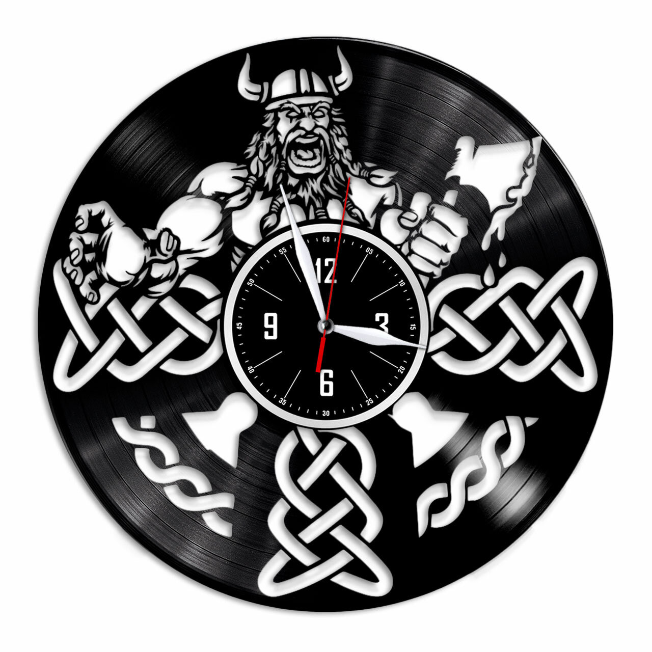 Викинг - настенные часы из виниловой пластинки