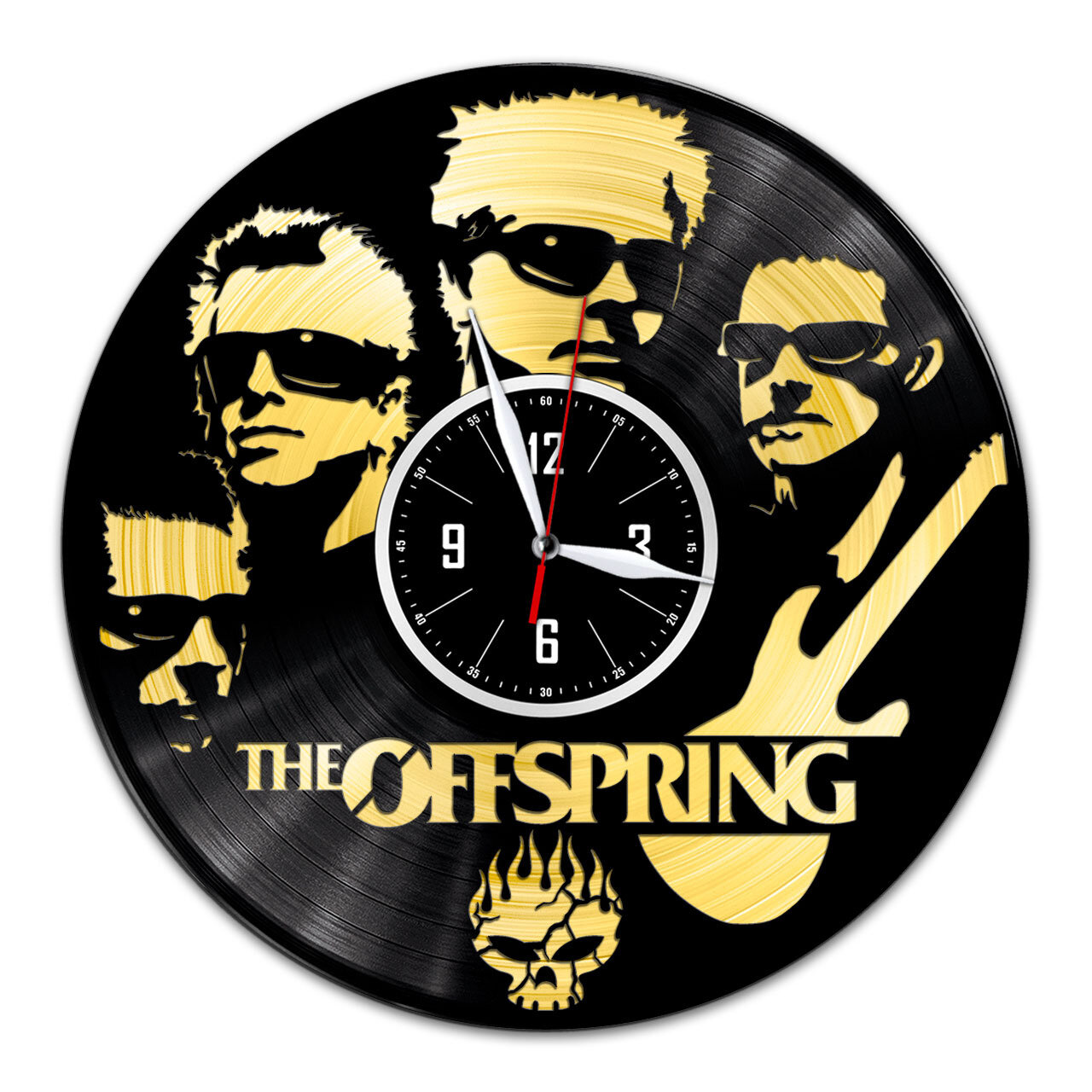 The Offspring - настенные часы из виниловой пластинки (с золотой подложкой)