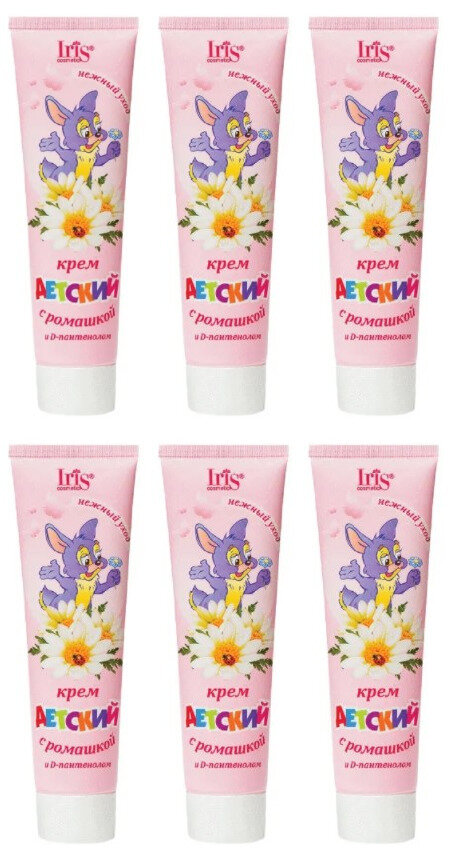 Iris Крем детский с ромашкой и d-пантенолом 100 мл,6 шт