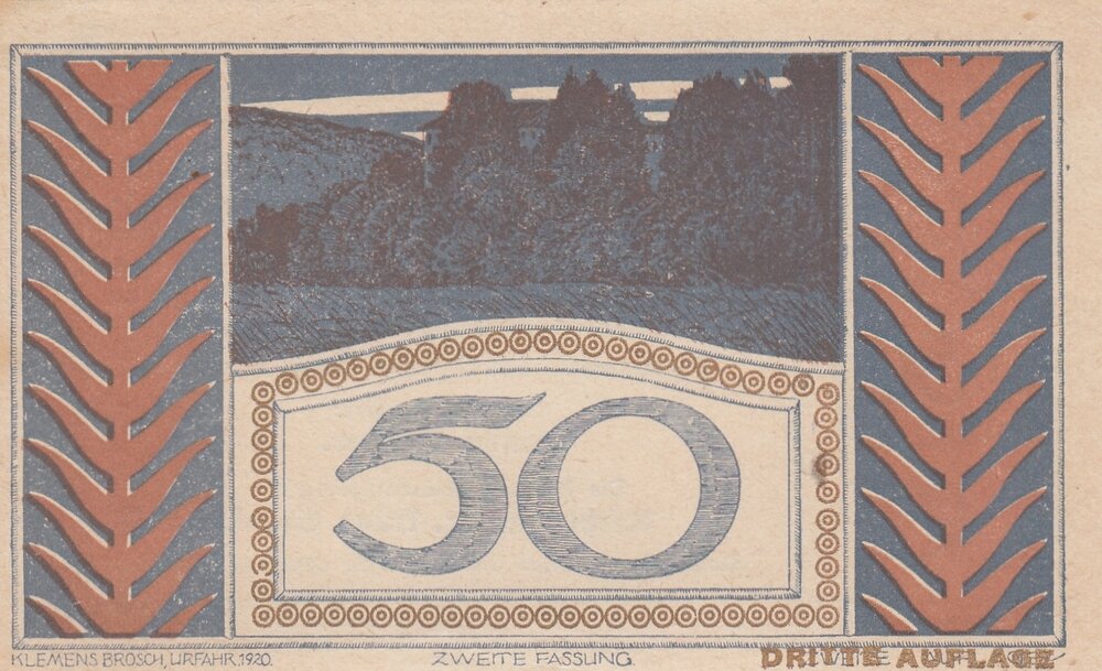 Австрия, Пухенау 50 геллеров 1920 г. (№2)