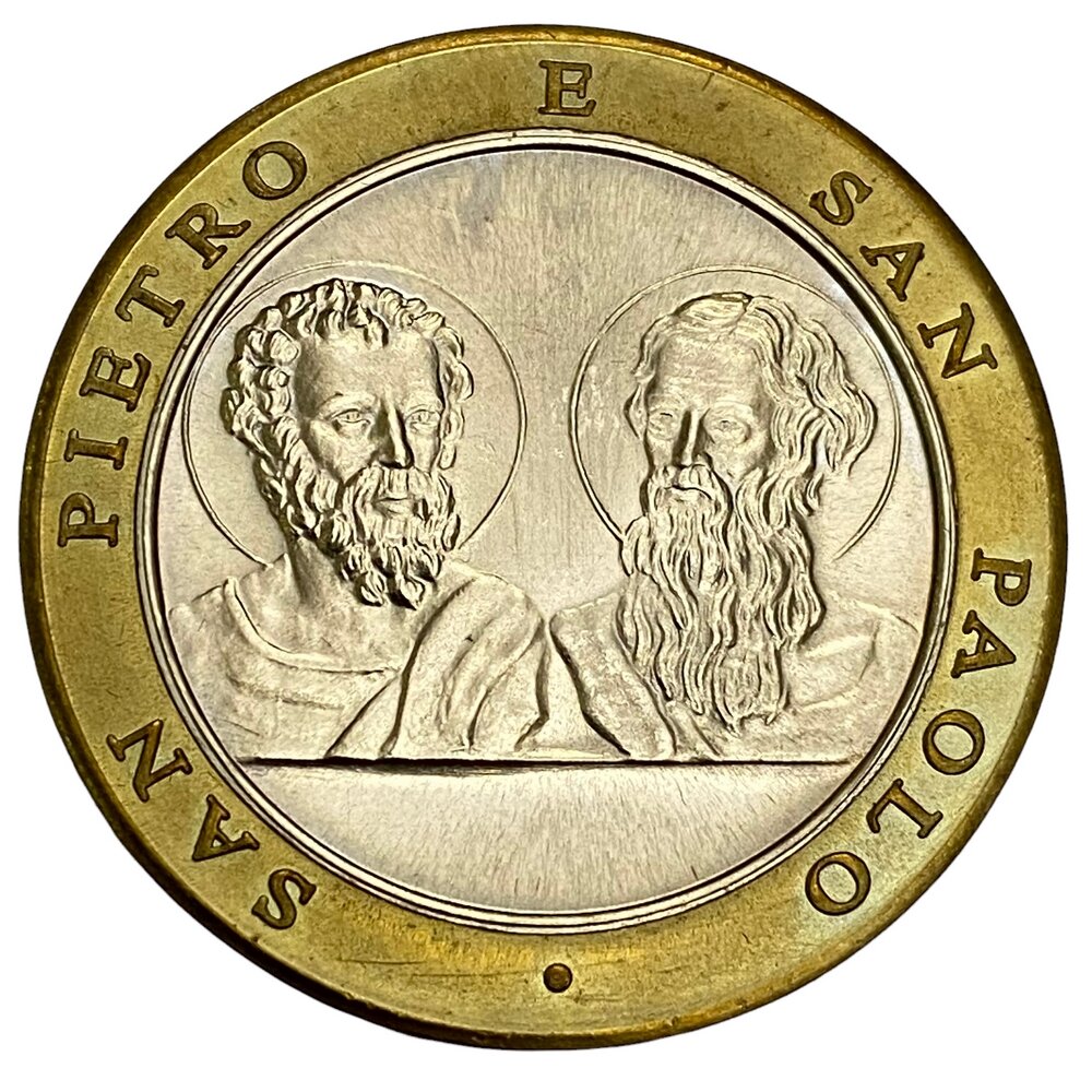 Ватикан, настольная медаль "Святой Петр и Святой Павел" 2007 г. (2)