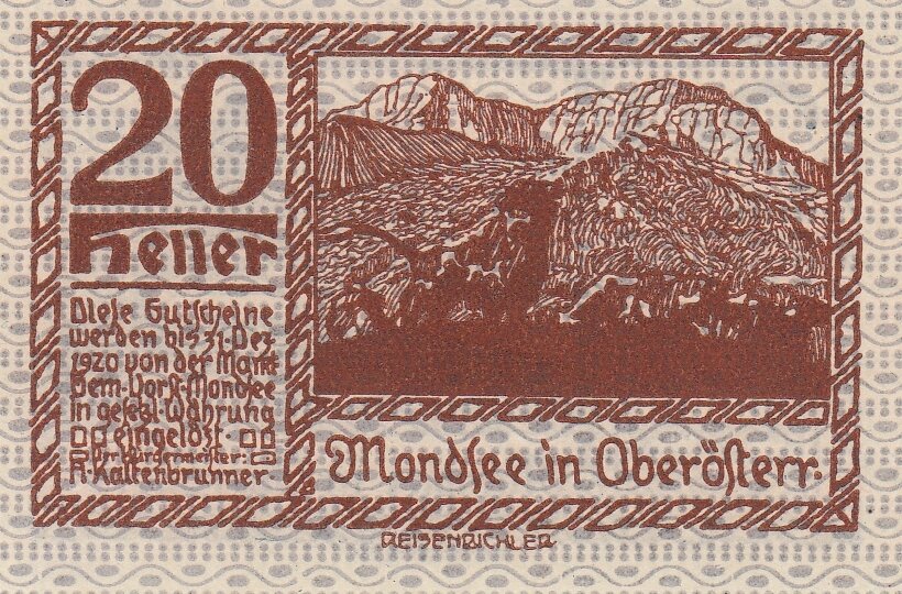 Австрия, Мондзее 20 геллеров 1914-1920 гг. (№4.1)