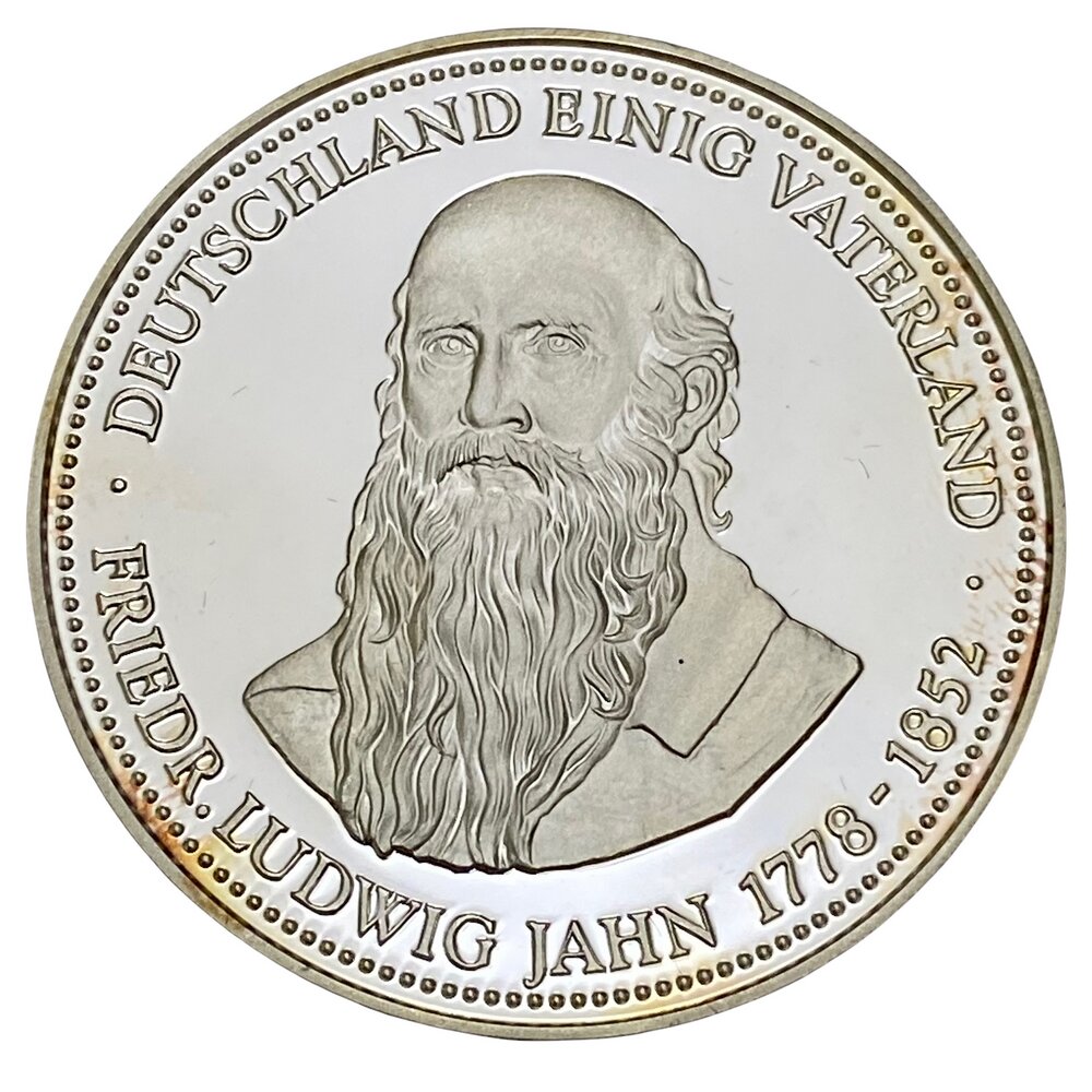 Германия, медаль "Единство, справедливость и свобода. Единая Германия. Фридрих Людвиг Ян" 1992 г.