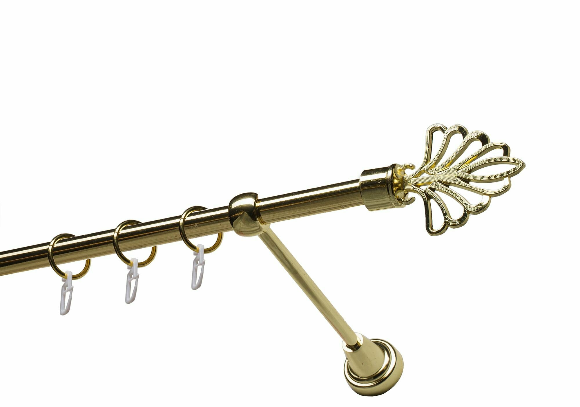 Карниз для штор 2,4 метра AICITY веер 1 золото глянец