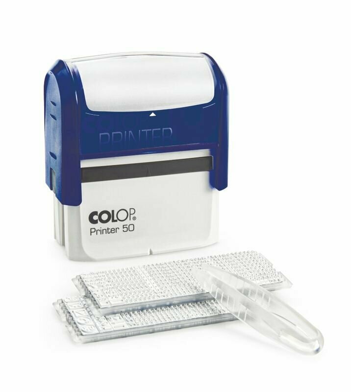 Штамп самонаборный Colop Printer 50 Set-F, 69*30 мм, без рамки-8 строк, с рамкой-6 строк