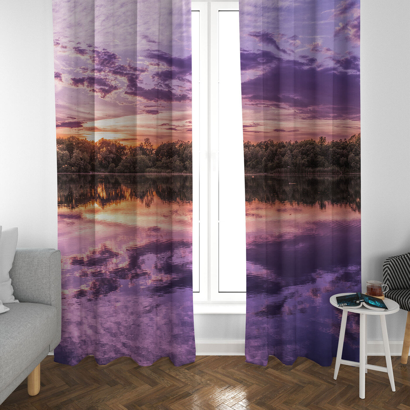 Фотошторы из габардина, 290х260см