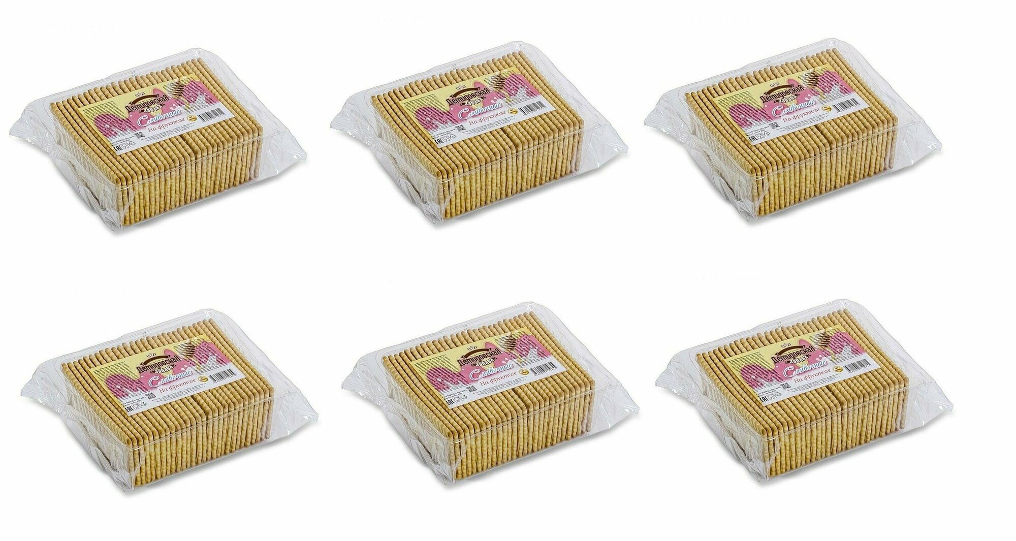 Галеты Демидовская забава, сливочные, на фруктозе, 250 г, 6 уп