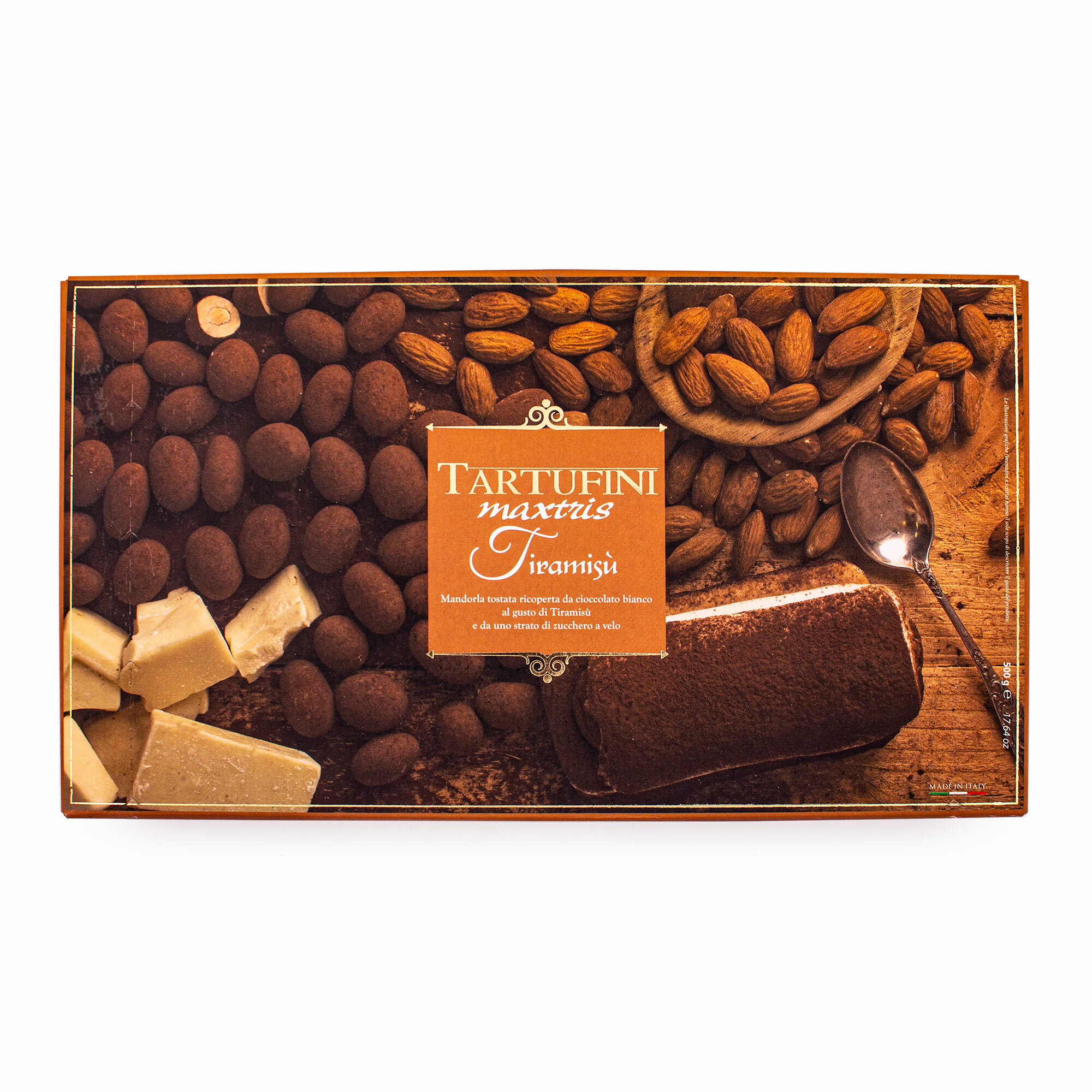 Миндаль в белом шоколаде со вкусом тирамису TARTUFINI, MAXTRIS, 0,5 кг