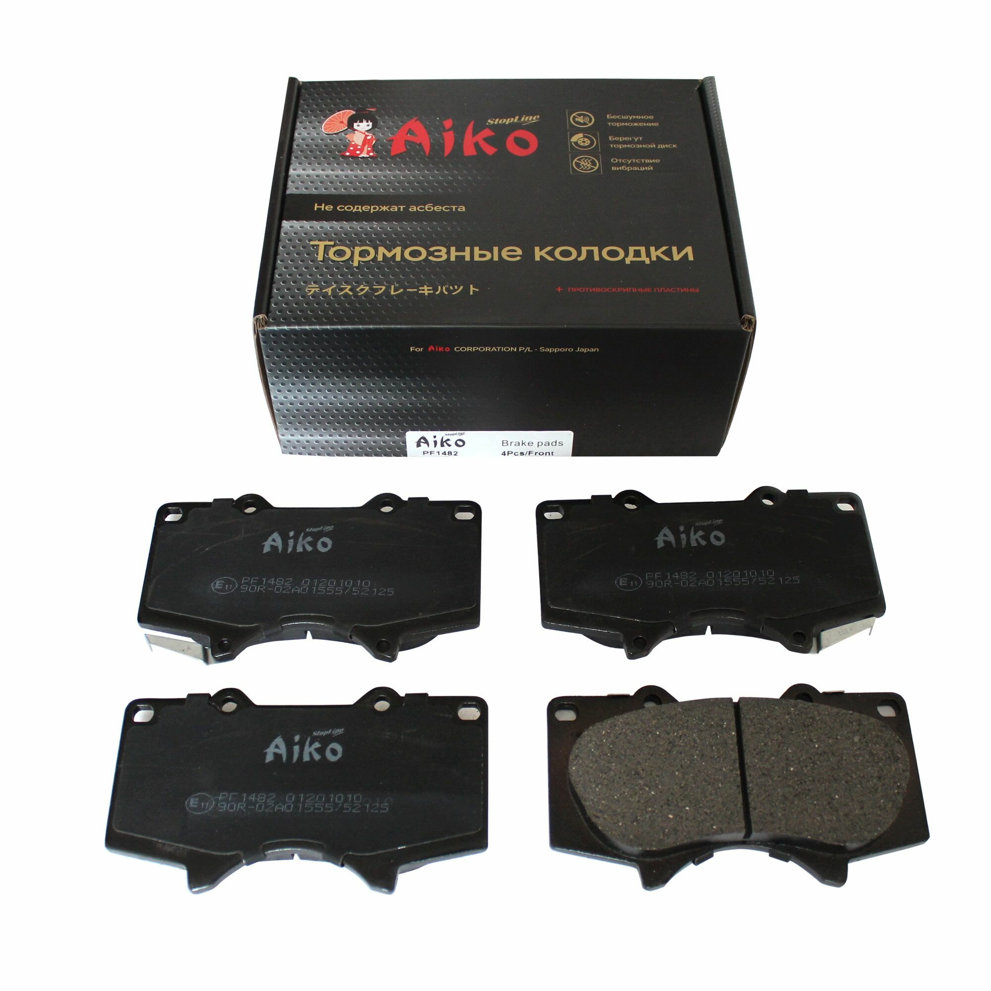 Колодки передние Aiko PF 1482 Toyota Land Cruiser Prado 120 / 150 2003-OEM 0446504070