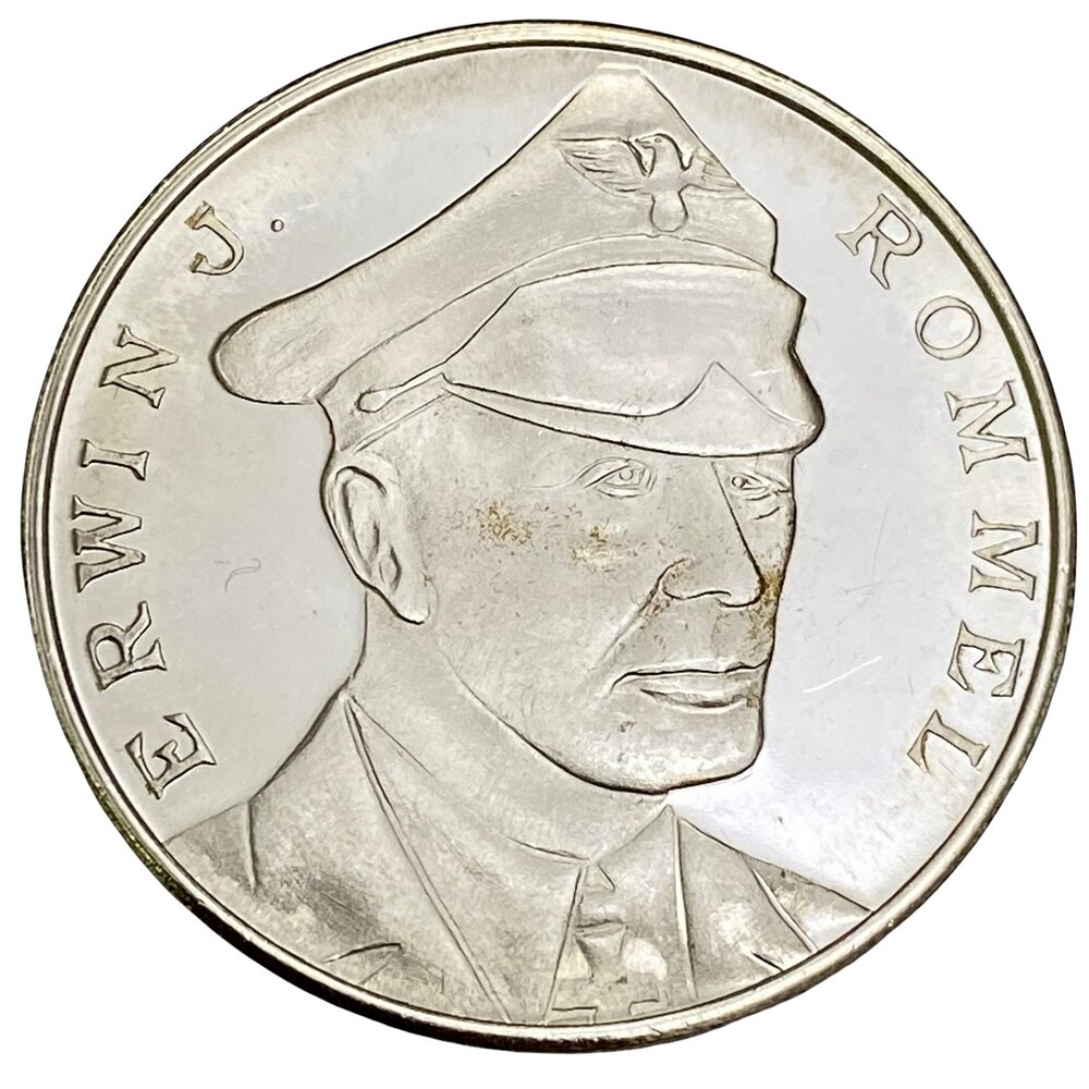 Германия, настольная медаль "Эрвин Роммель. Африканский корпус" 1991 г. (2)