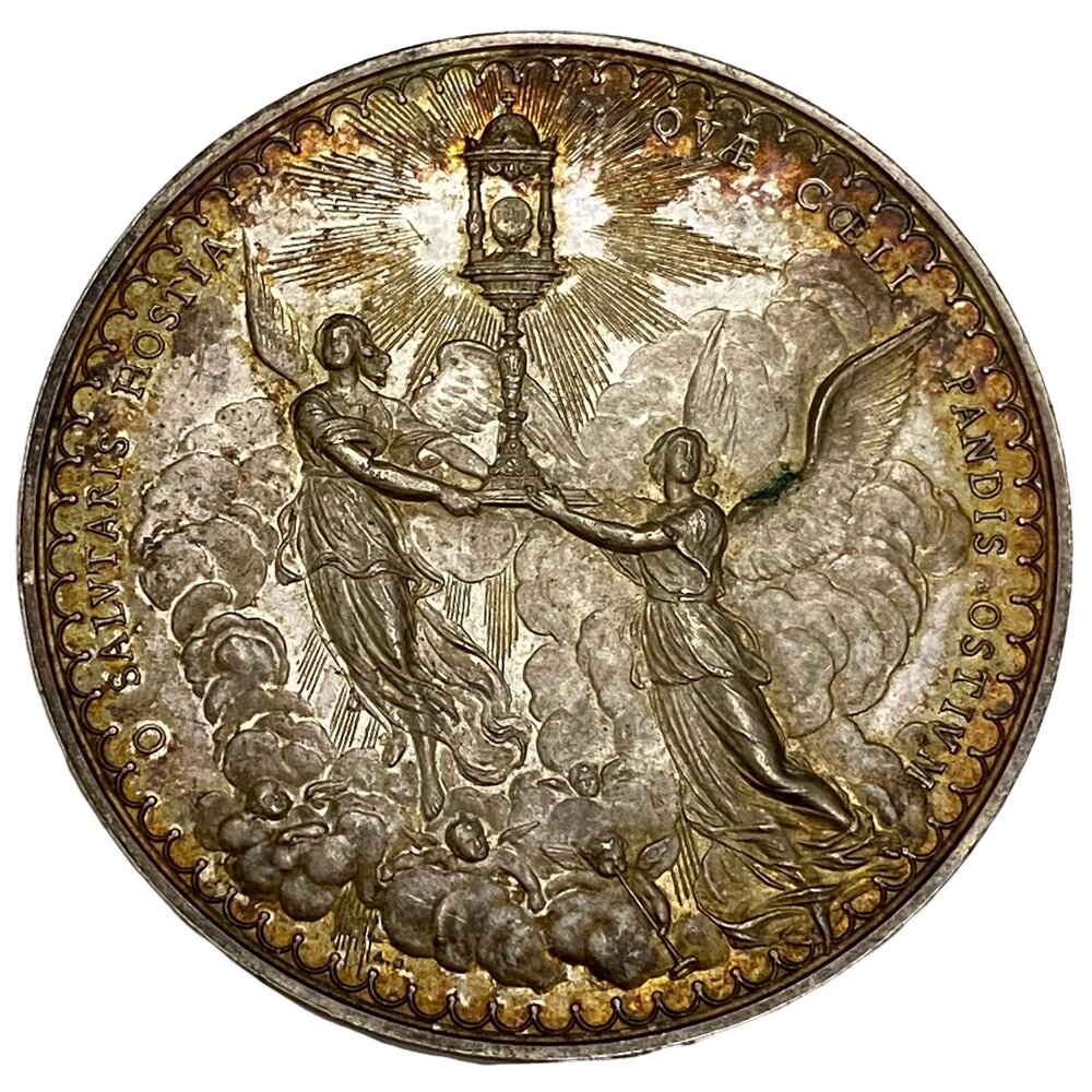 Италия, настольная медаль "XIII евхаристический конгресс" 1895 г.