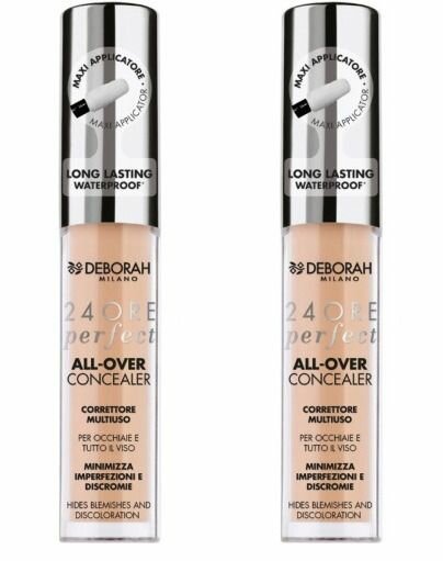 Корректор жидкий, Deborah Milano, 24 Ore Perfect All Over Concealer, тон 02 бежевый, 5.5 г, 2 шт
