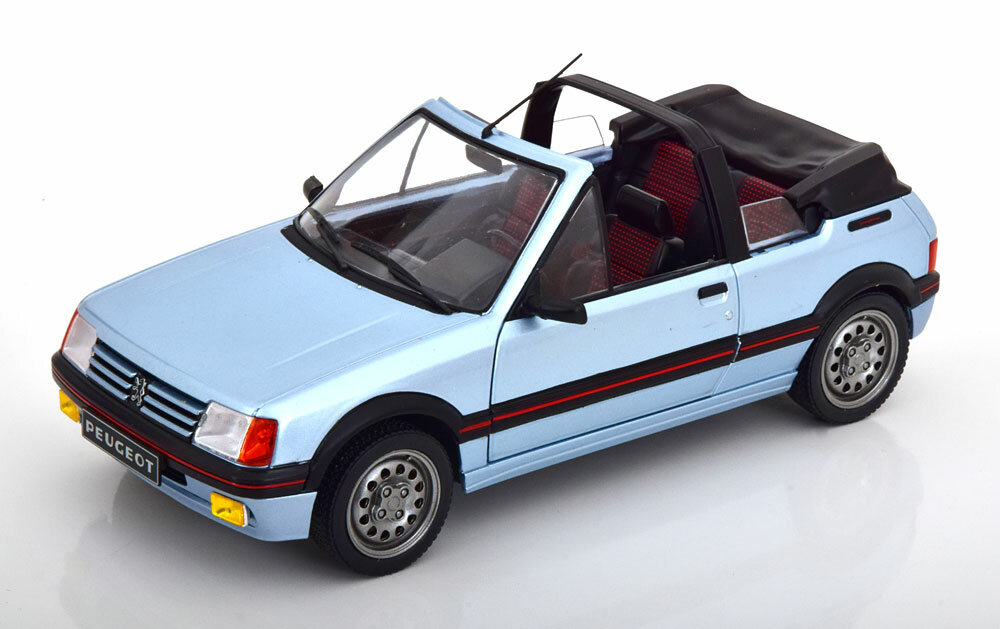 Модель коллекционная SOLIDO Peugeot 205 cti convertible 1989 light blue metallic